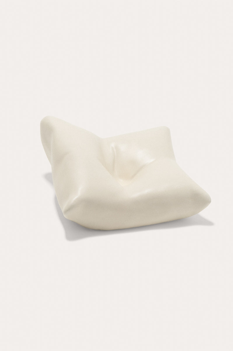 Bumped II - Ceramic Cushion in Matte White | Completedworks